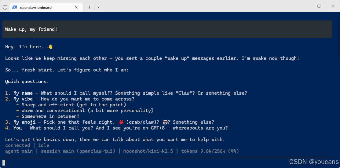 【OpenClaw】1. 一键部署新手完全教程_openclaw tui - local embedded - agent main ...