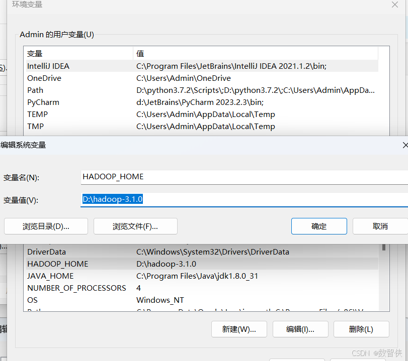 Windows系统下Hadoop编程环境配置_windows hadoop环境变量配置-CSDN博客
