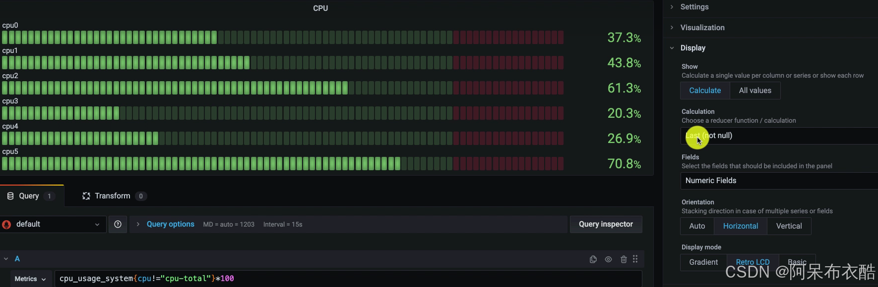 6.Grafana入门系列 —— 可视化之Stat、Gauge和Bar Gauge_grafana bar gauge-CSDN博客