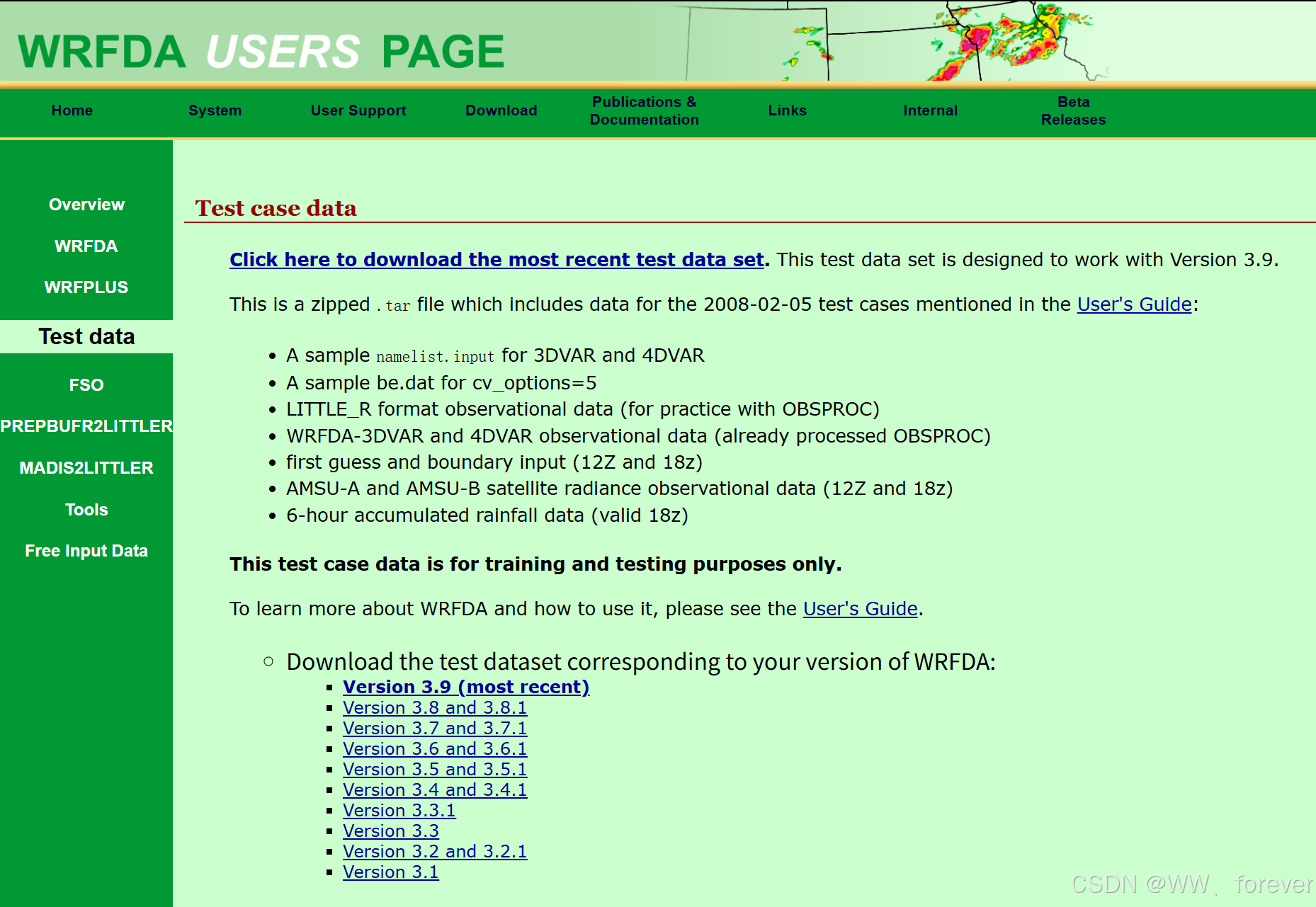 【WRFDA同化教程】WRFDA 测试数据下载_试验用数据下载-CSDN博客
