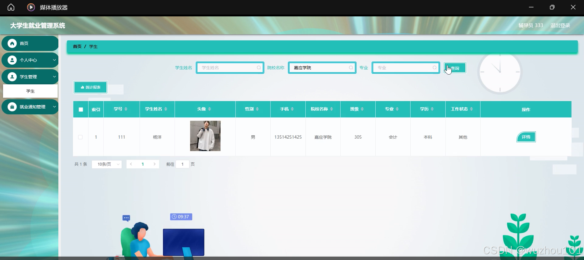 基于ssmvue大学生就业管理系统开题报告程序论文java Csdn博客