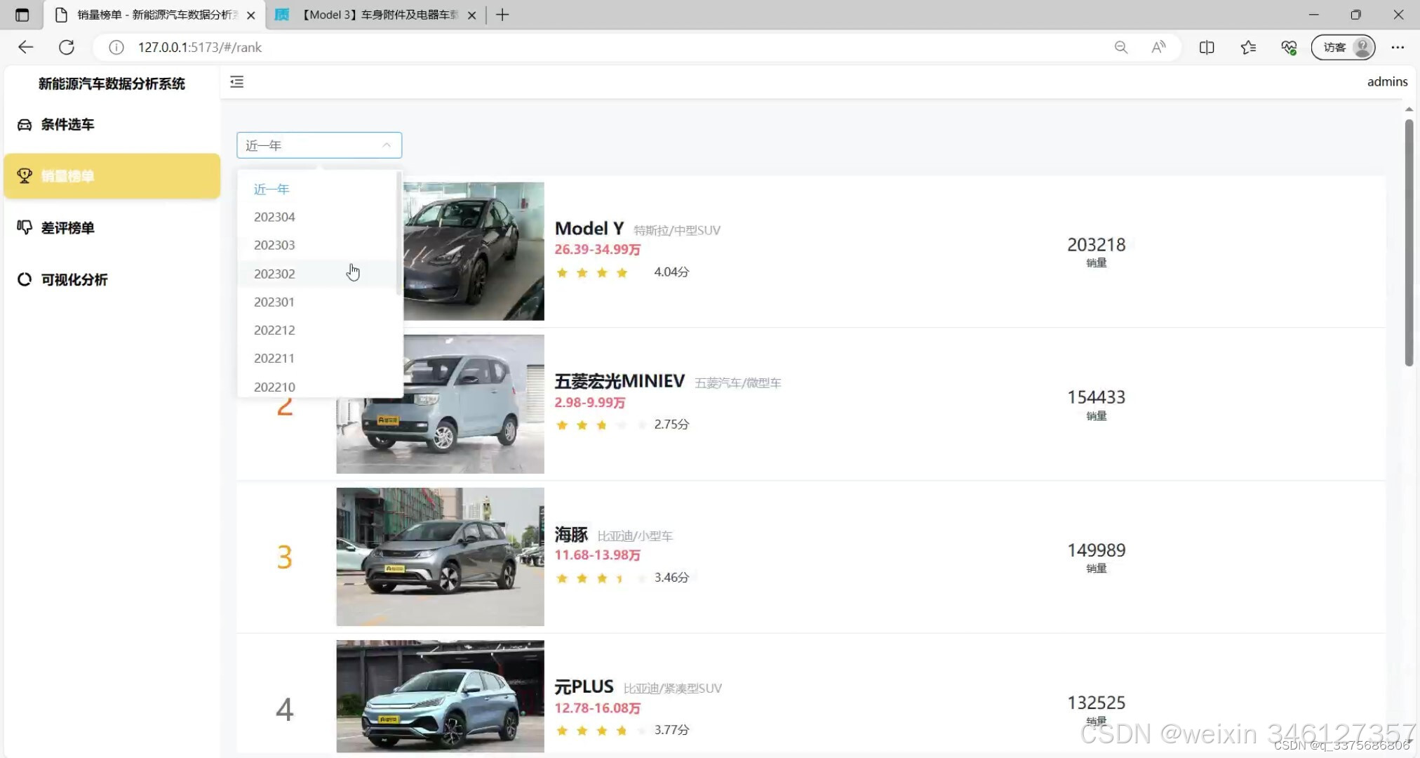 毕业设计:python新能源汽车数据分析可视化系统 Django框架 Scrapy爬虫 懂车帝(源码)python新能源汽车分析图 Csdn博客