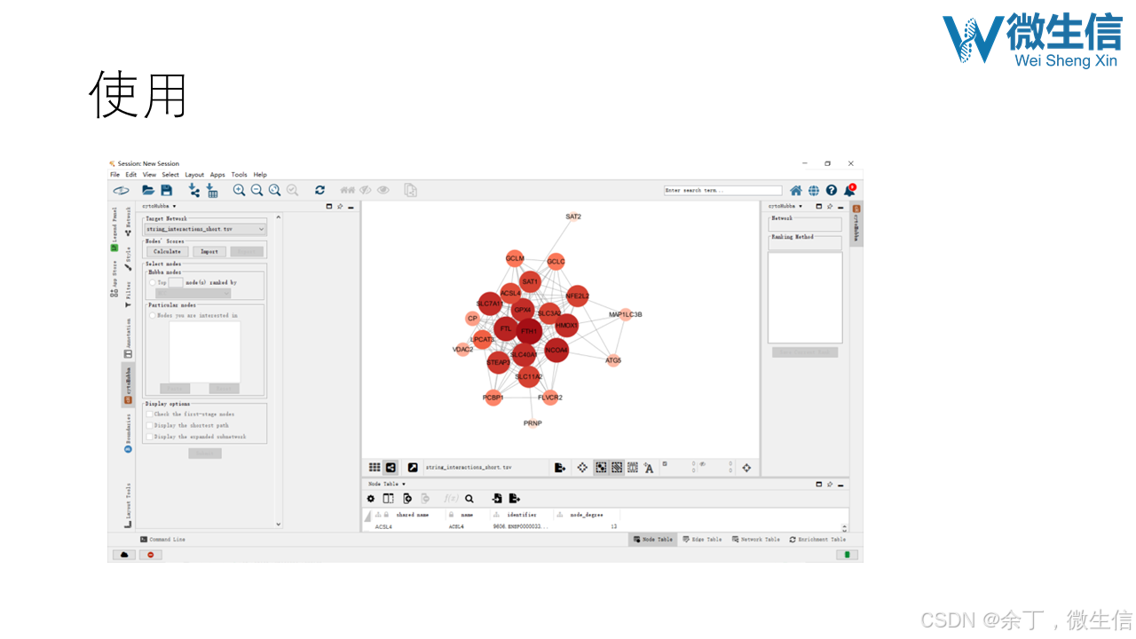 生信入门第十二课：用Cytoscape绘制PPI网络图并使用cytohubba识别hub基因_ppi cytoscape hub gene ...