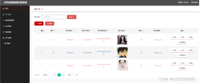 Pythondjangoflask的大学生智能消费记账系统javanodejsphp 计算机毕业设计 Csdn博客