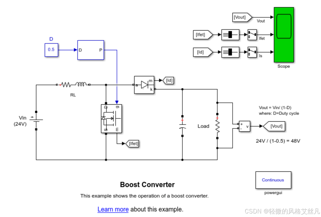 模型拆解--Boost Convertor_powergui phasor-CSDN博客