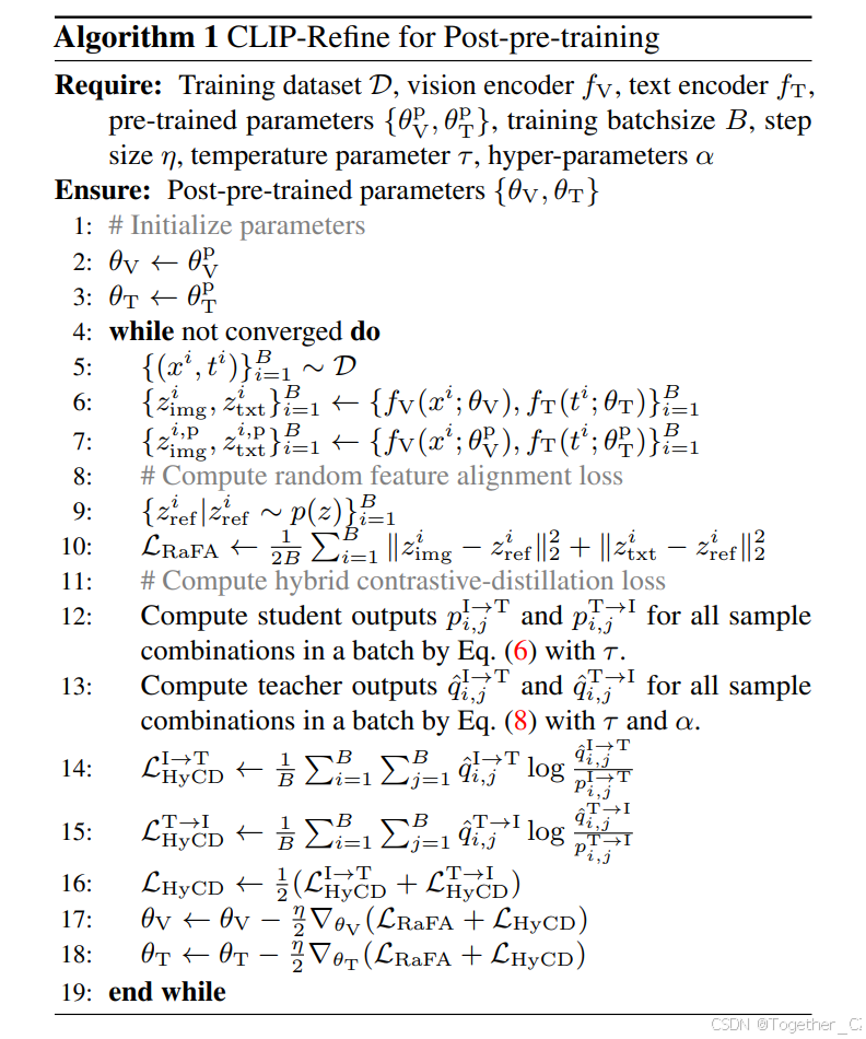 CLIP-Refine：Post-pre-training for Modality Alignment in Vision-Language Foundation Models模态对齐的后预 ...