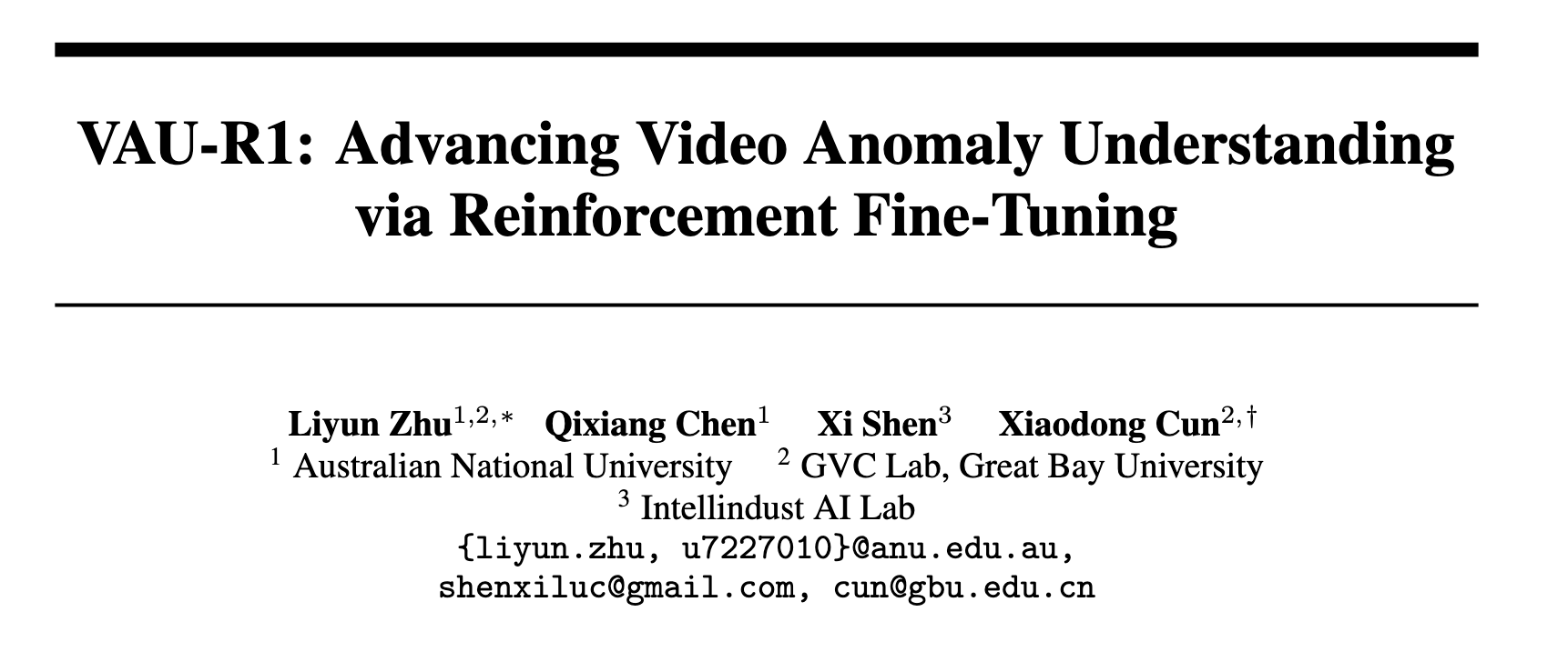 【视频异常检测】VAU-R1: Advancing Video Anomaly Understanding via Reinforcement Fine-Tuning-CSDN博客