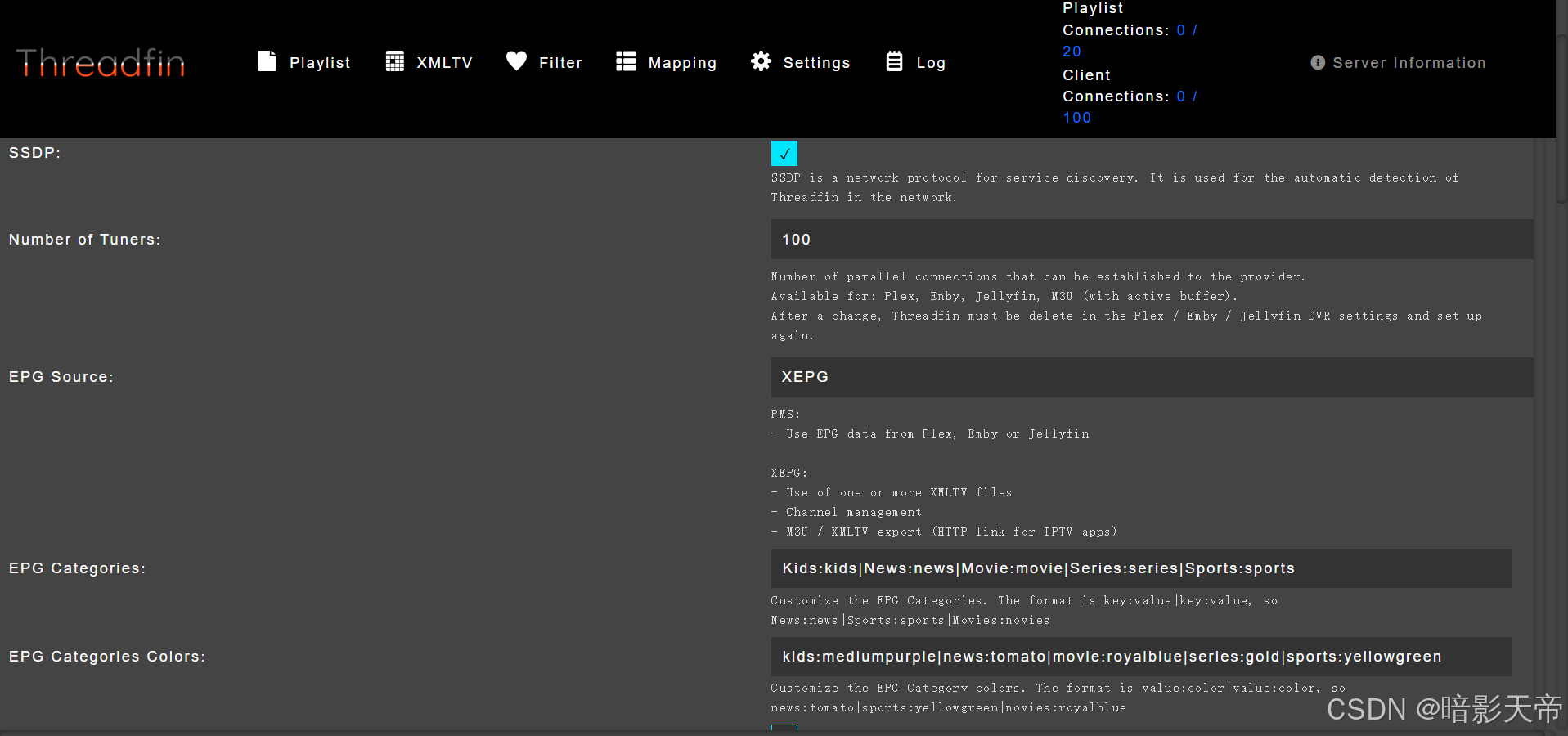 Threadfin和本地搭建的iptv直播源教程-CSDN博客