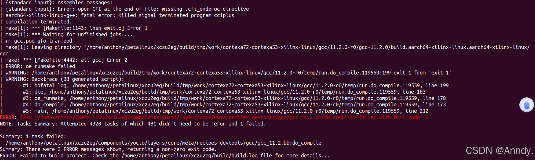 Xilinx petalinux配置编译流程与报错记录_petalinux设备树编译报错-CSDN博客