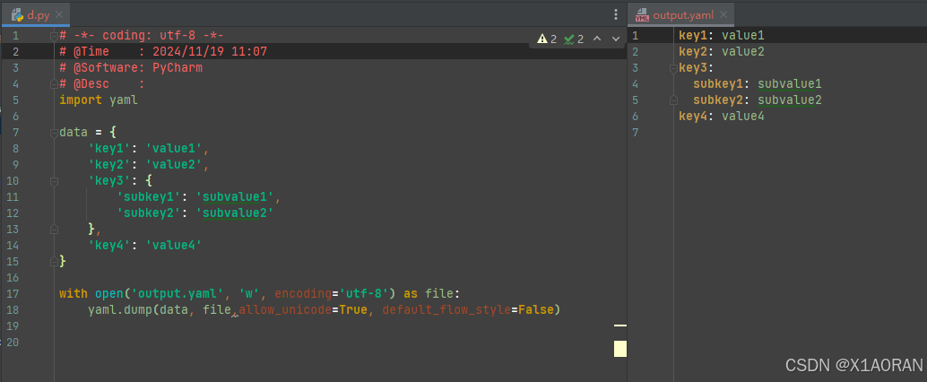 pyyaml保存数据至文件，增加可读性_customdumper 类自定义空格-CSDN博客