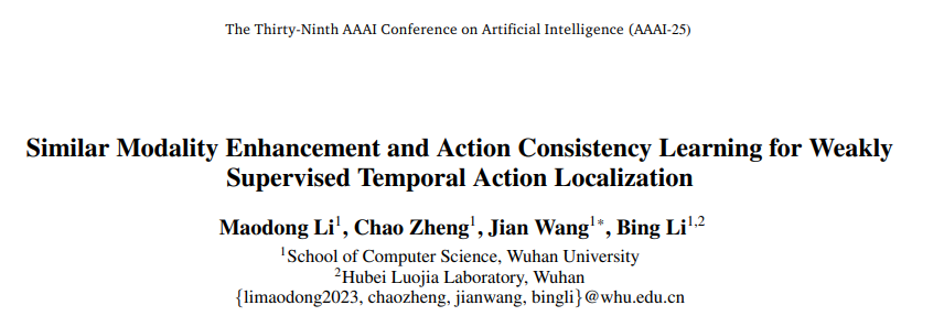Similar Modality Enhancement and Action Consistency Learning for Weakly Supervised Temporal ...