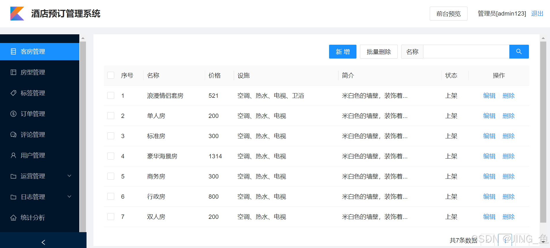 基于spring Boot的酒店预订管理系统的设计与实现酒店预订 后端 Csdn博客