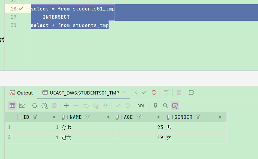 Oracle 获取查询结果的交集 INTERSECT_oracle intersect-CSDN博客