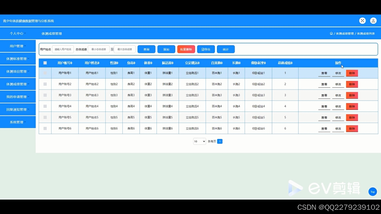 038基于java Ssm青少年体质健康数据分析管理系统体侧标准成绩（源码文档运行视频讲解视频） Csdn博客