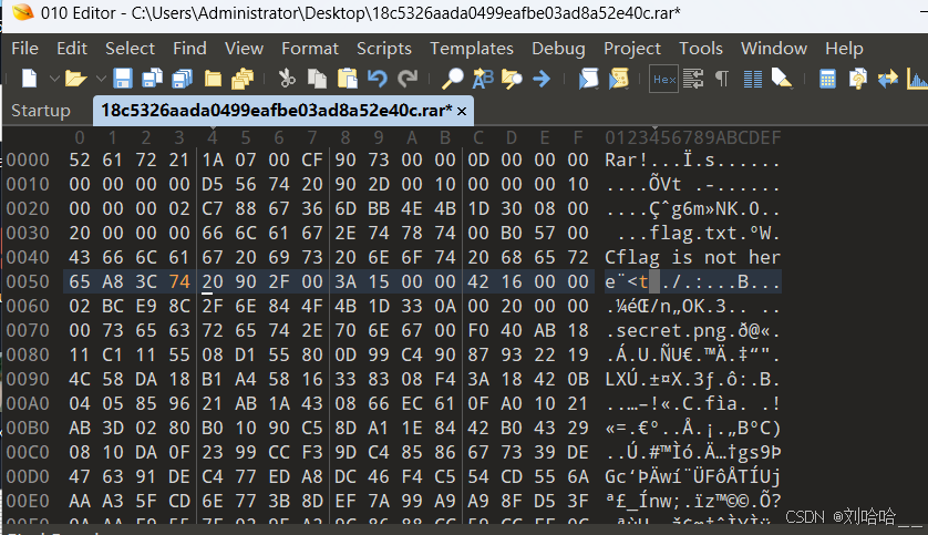 攻防世界Misc——SimpleRAR-CSDN博客