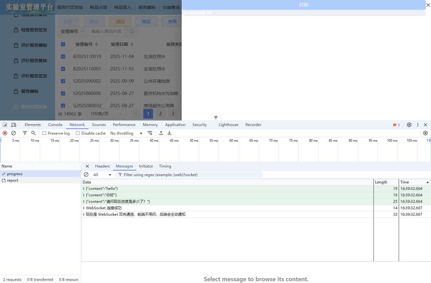 WebSocket 前后端双向通信渐进式打印进度示例（Vue3+TypeScript+Spring Boot+SQL）_websocket连接前端推荐-CSDN博客