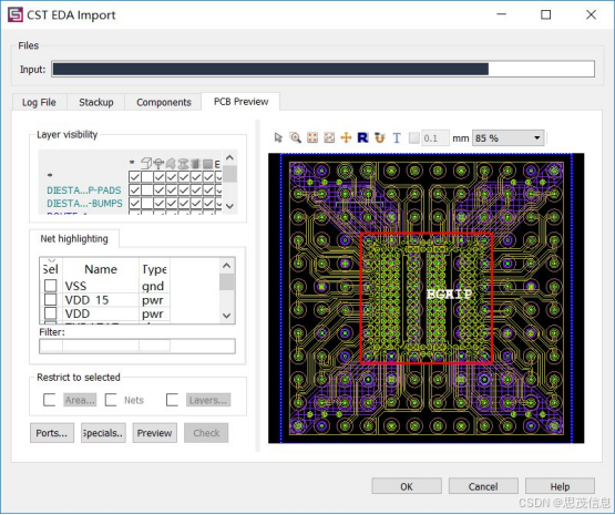 CST软件如何截取部分封装或者PCB进行仿真_cst pcb仿真-CSDN博客