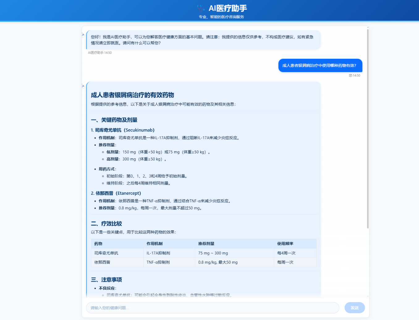 【作品集】基于React + FastAPI + LangChain + 通义千问的智能医疗问答系统_前端react组件ai问答样式功能-CSDN博客
