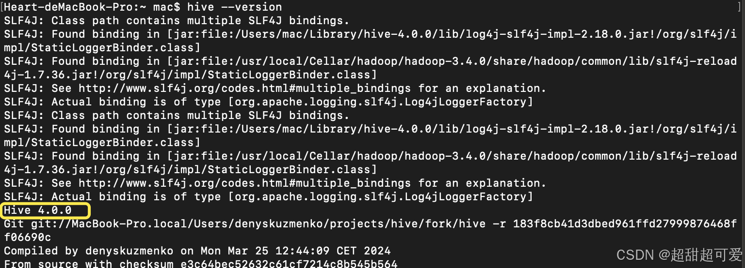 Mac安装Hive-CSDN博客