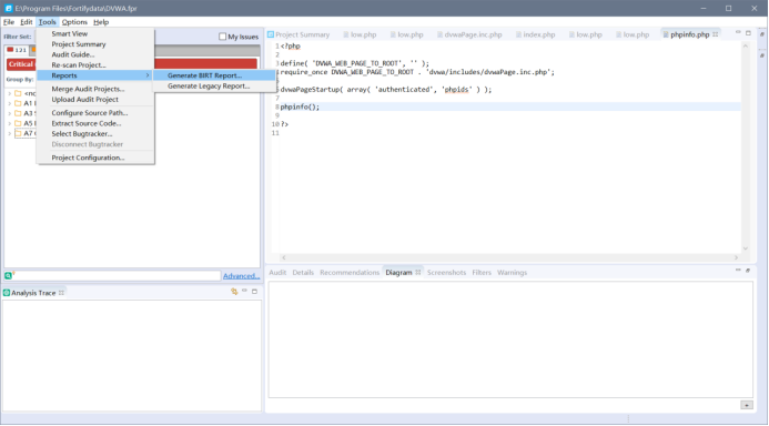 如何在Windows11系统中建立基于fortify+DVWA/Pikach靶场的审代码审计（保姆级教程）_fortify 都可以审计哪些代码-CSDN博客