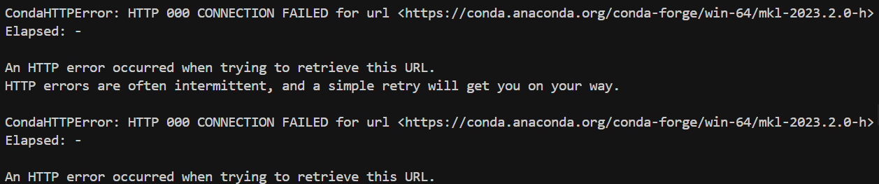 ERROR: Could not install packages due to an OSError: [WinError 32] 另一个 ...