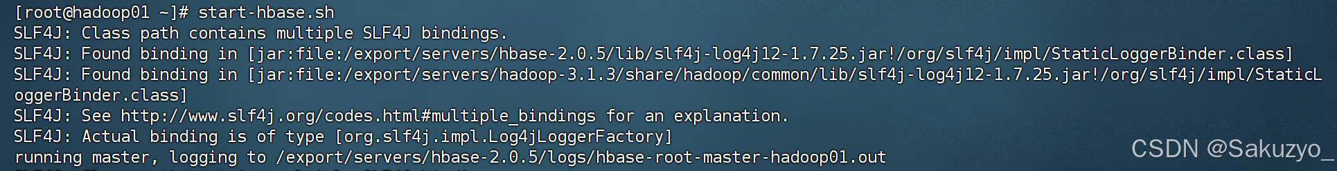 关于启动HBase时提示SLF4J日志冲突问题_安装hbase后slf4j冲突-CSDN博客