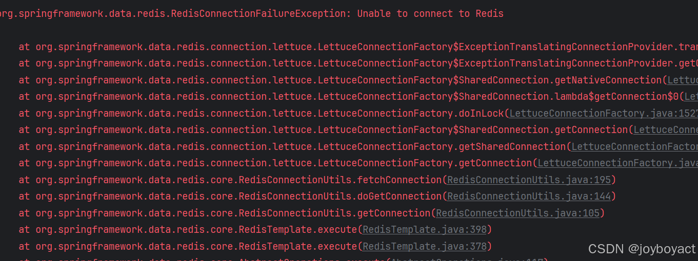 Springdataredis连接redis报错 问题解决办法yml Springredis Springdataredis Csdn博客