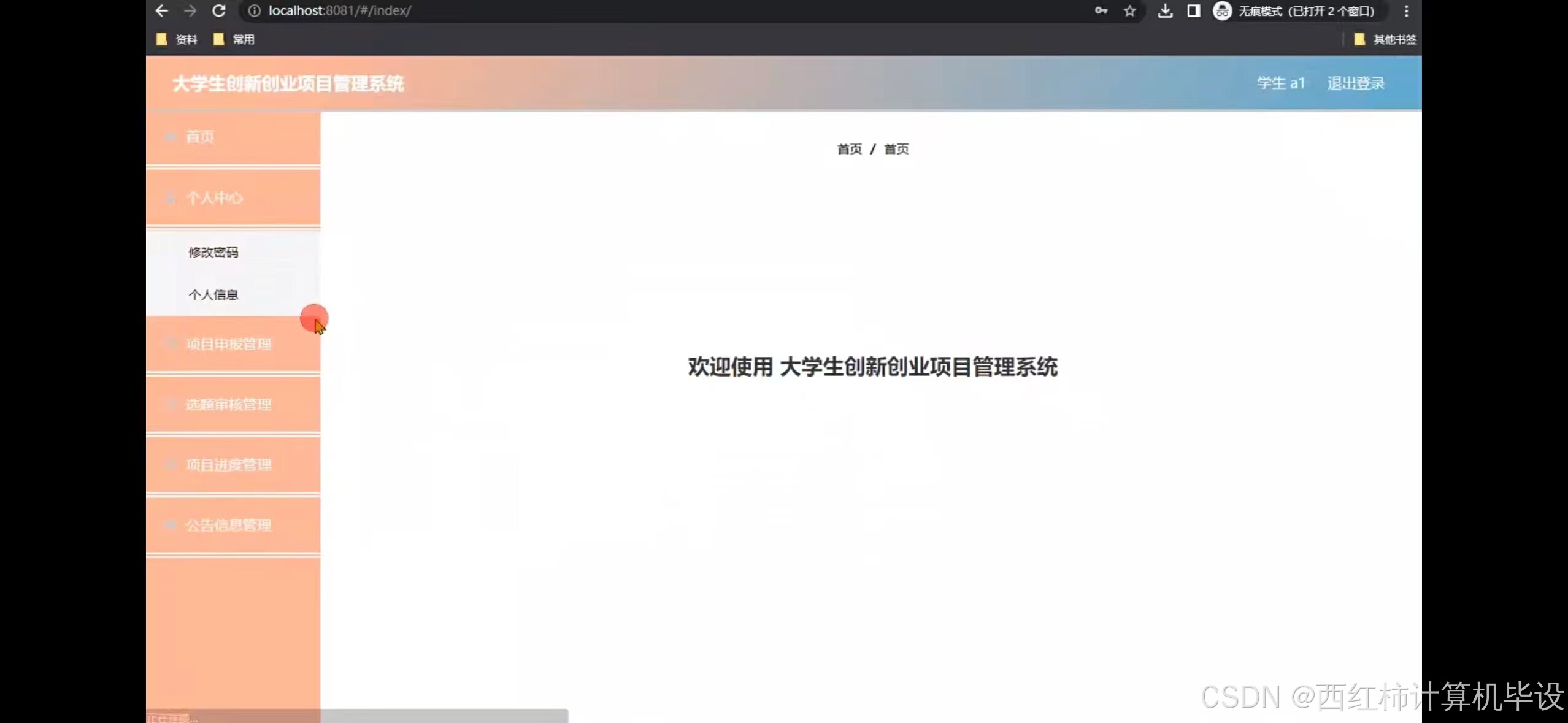 基于springbootvue 大学生创新创业项目管理系统源码lw部署讲解数据库ppt Csdn博客