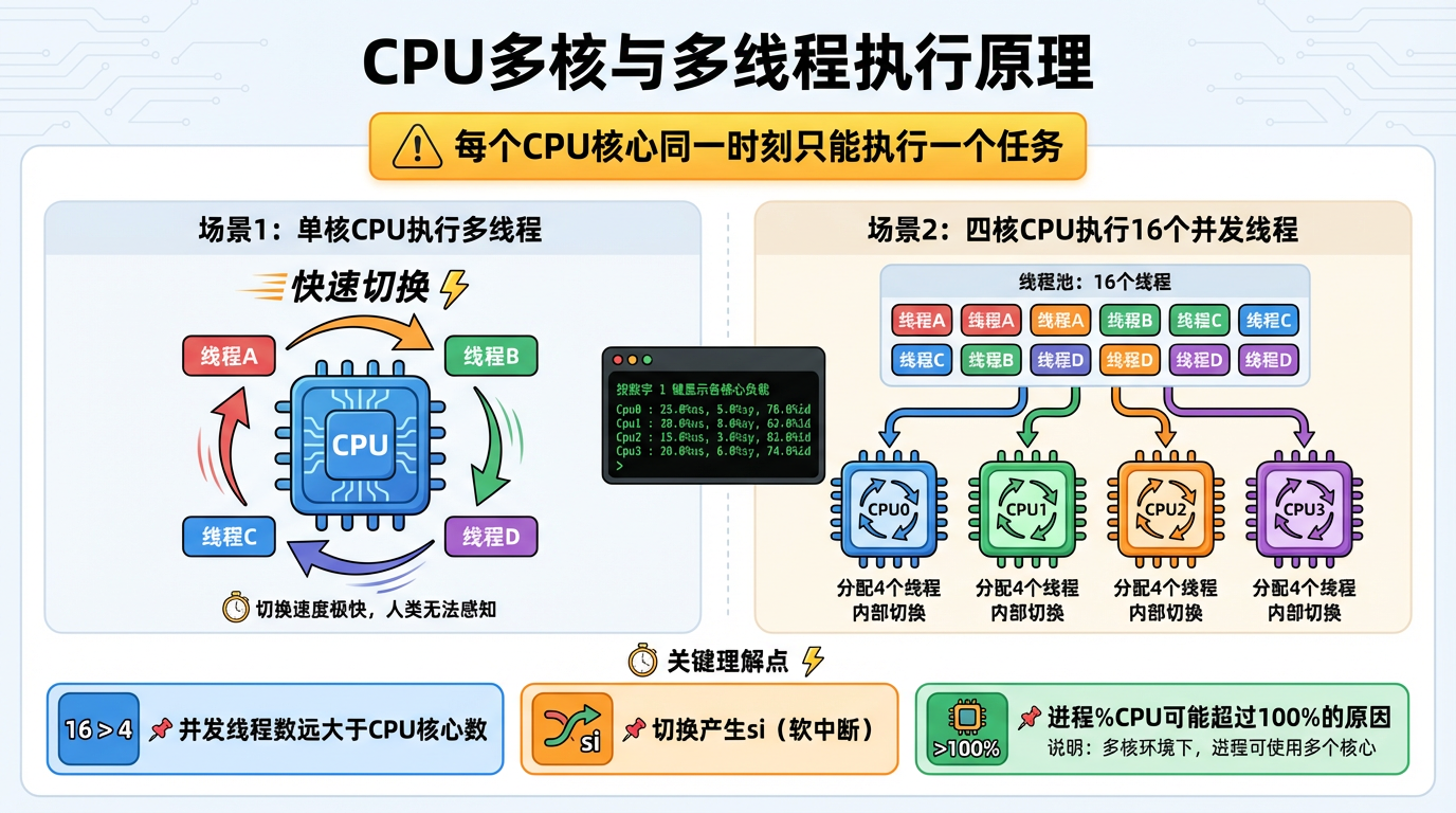 性能监控（操作系统层面-CPU） - 技术栈