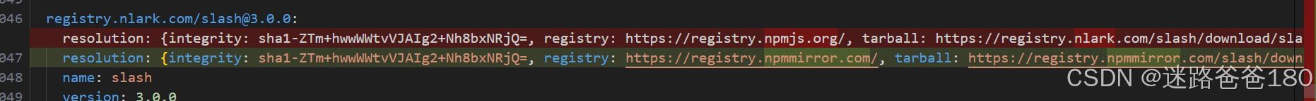 如何解决：request to https://registry.nlark.com/(.*?).tgz failed, reason: getaddrinfo ENOTFOUND ...