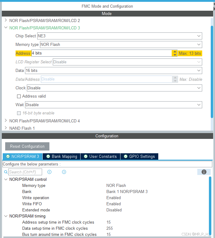 STM32H723的FMC配置NOR FLASH问题及解决_stm32h7 fmc-CSDN博客