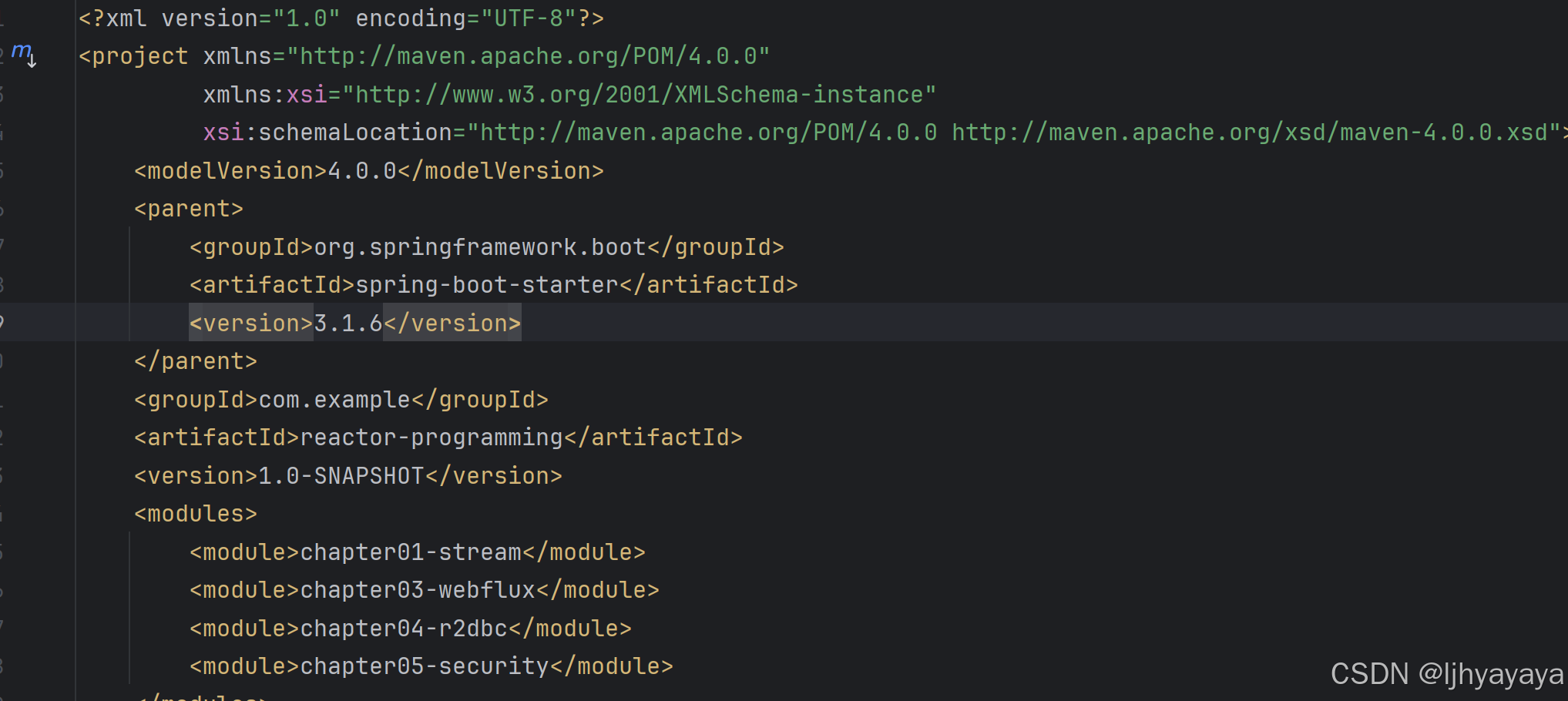 解决Invalid packaging for parent POM org.springframework.boot:spring-boot-starter:3.1.6, must be ...