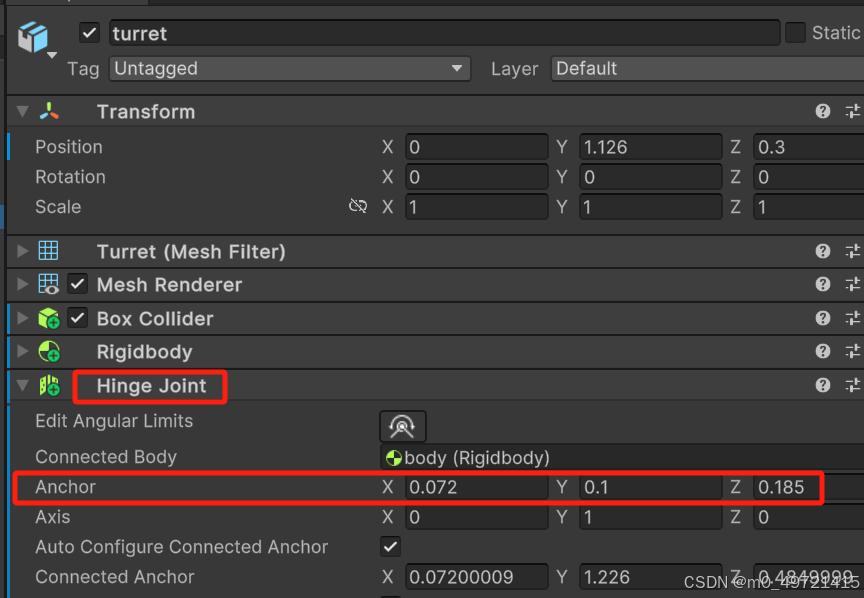 unity 用代码控制物体围绕hinge joint旋转_unity hinge joint-CSDN博客