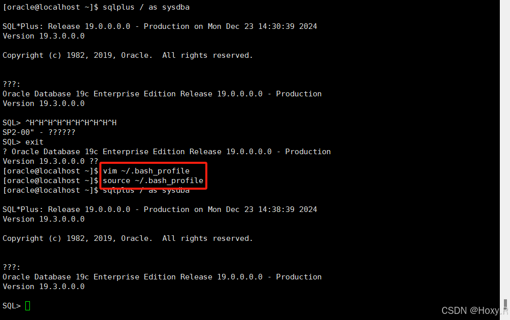 Oracle数据库sql命令行按回退键变成h解决方案达梦数据库终端回退键乱码 Csdn博客