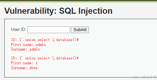 关于DVWA的SQL注入_dvwa sql注入-CSDN博客