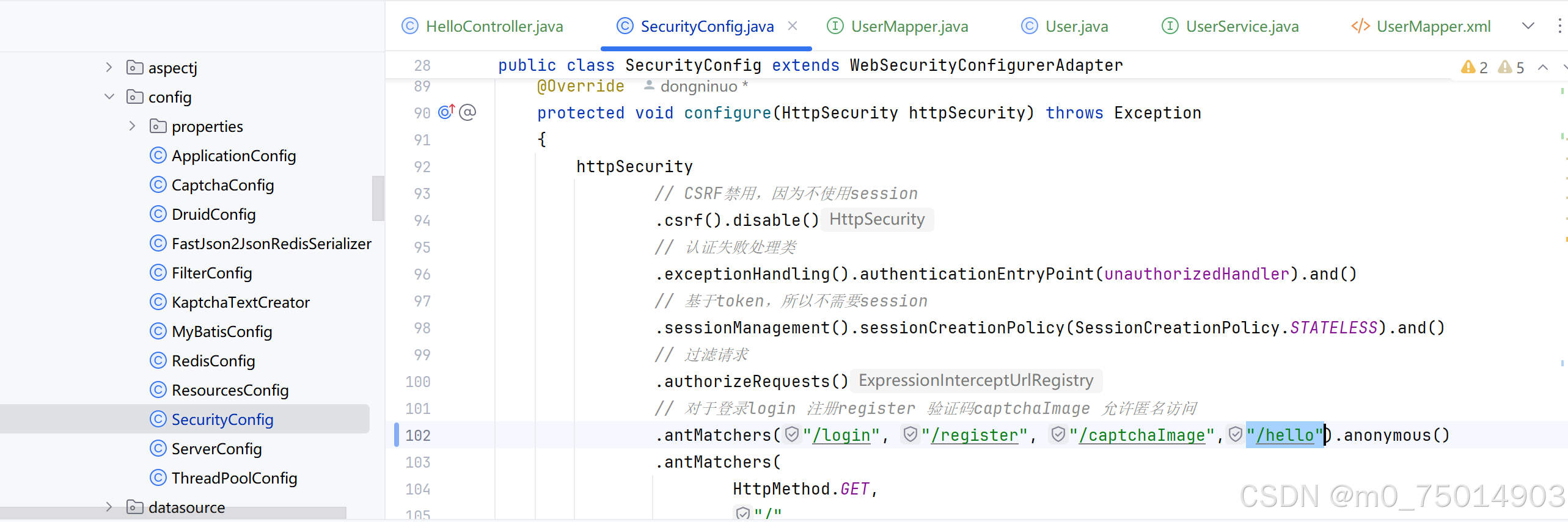 后端单表user的CURD功能代码和测试-CSDN博客