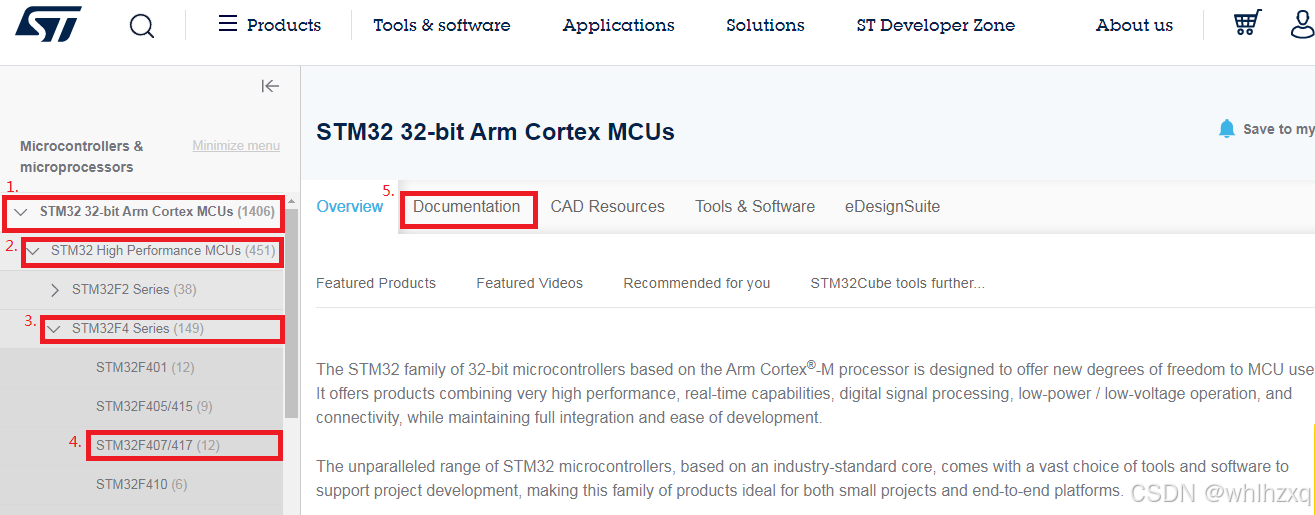 如何下载STM32的参考手册、标准库以及CMSIS-Pack文件_stm32参考手册下载-CSDN博客