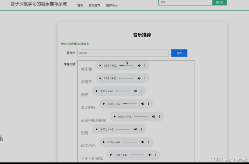 基于python深度学习和卷积神经网络技术音乐推荐系统 毕业论文项目源码及数据库文件基于卷积神经网络的深度学习模型毕业论文 Csdn博客