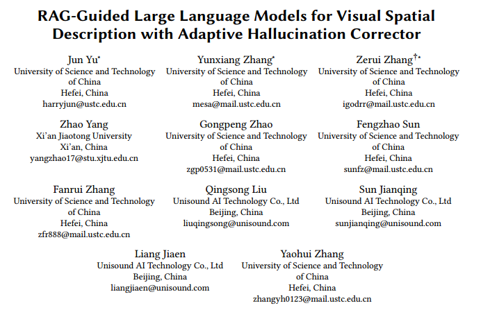 RAG-Guided Large Language Models for Visual Spatial Description with Adaptive Hallucination ...
