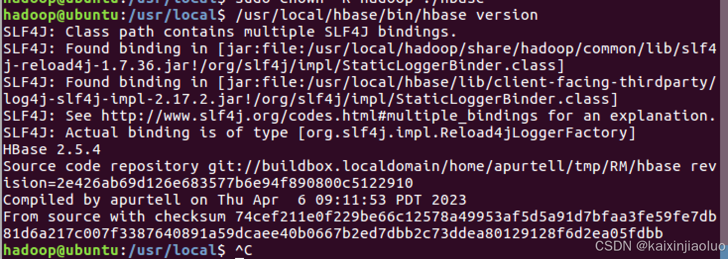 HBase编程实验，解决SLF4J: Class path contains multiple SLF4J bindings.错误_hbase slf4j: class path ...