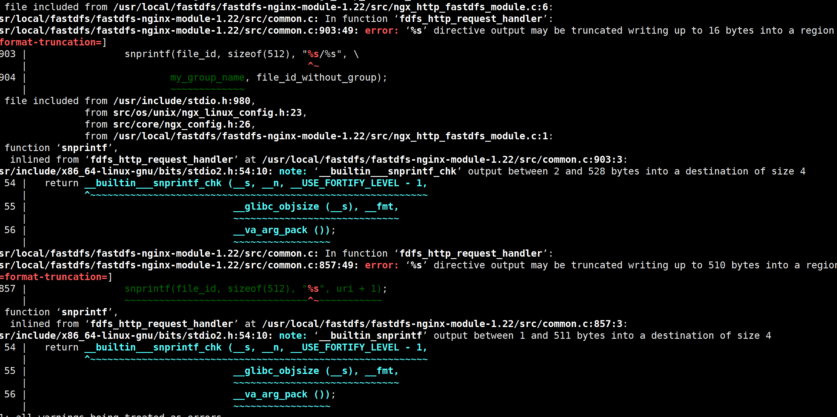 编译fdfs报错snprintf(file id, sizeof(128),“%s/%s“,-CSDN博客
