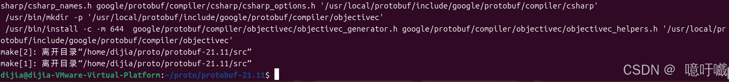 【ProtoBuf】Ubuntu安装ProtoBuf_ubuntu安装protoc-CSDN博客