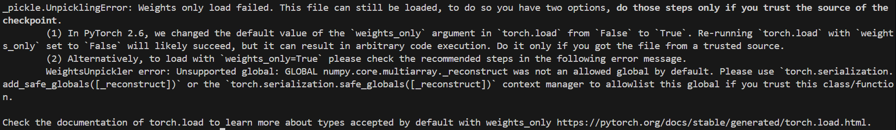 YOLOv5训练报错 UnpicklingError: Weights only load failed. -CSDN博客