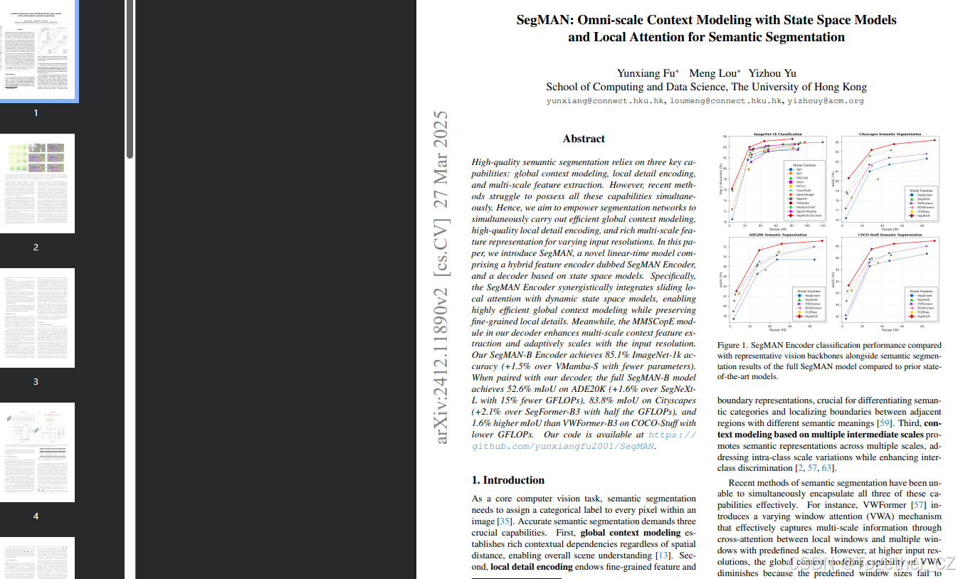 SegMAN: Omni-scale Context Modeling with State Space Model sand Local Attention for Semantic ...