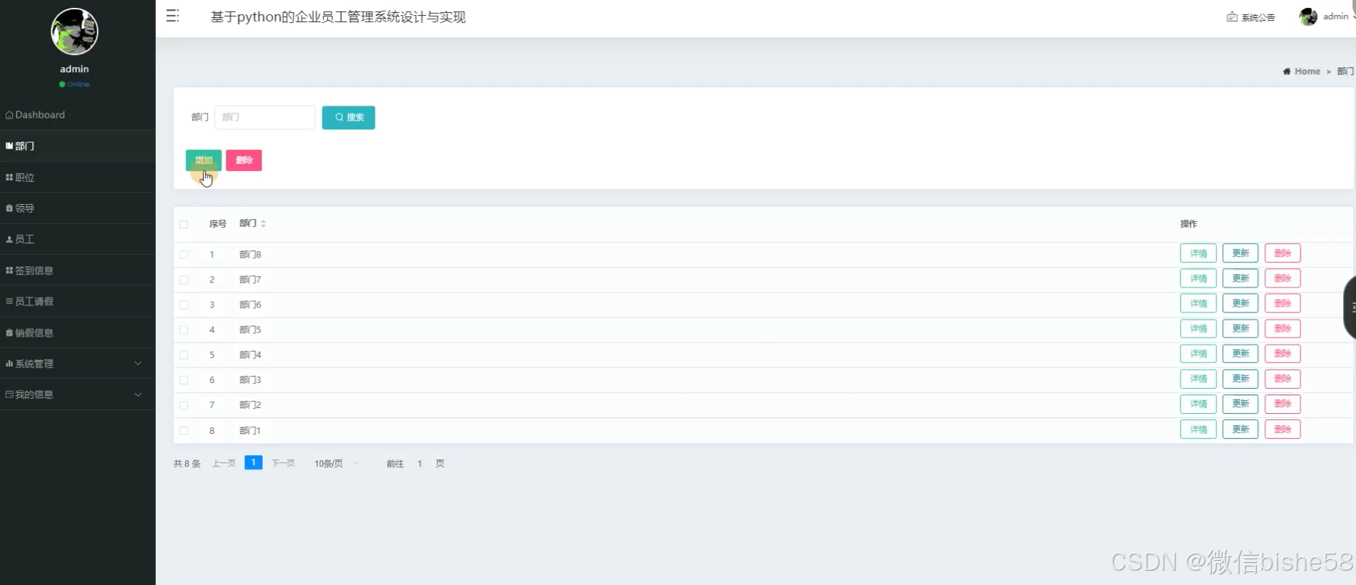 计算机毕业设计之基于python的企业员工管理系统设计与实现 Csdn博客