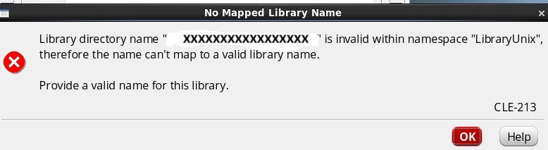 library directory name “x“ is invalid within namespace “LibraryUnix ...