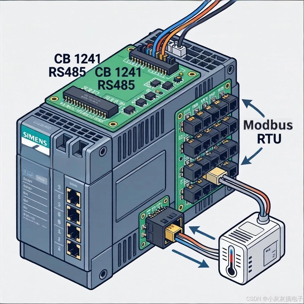 西门子1200使用信号板（CB 1241 RS485）实现ModbusRTU源码分享_cb1241rs485modbus程序例子-CSDN博客