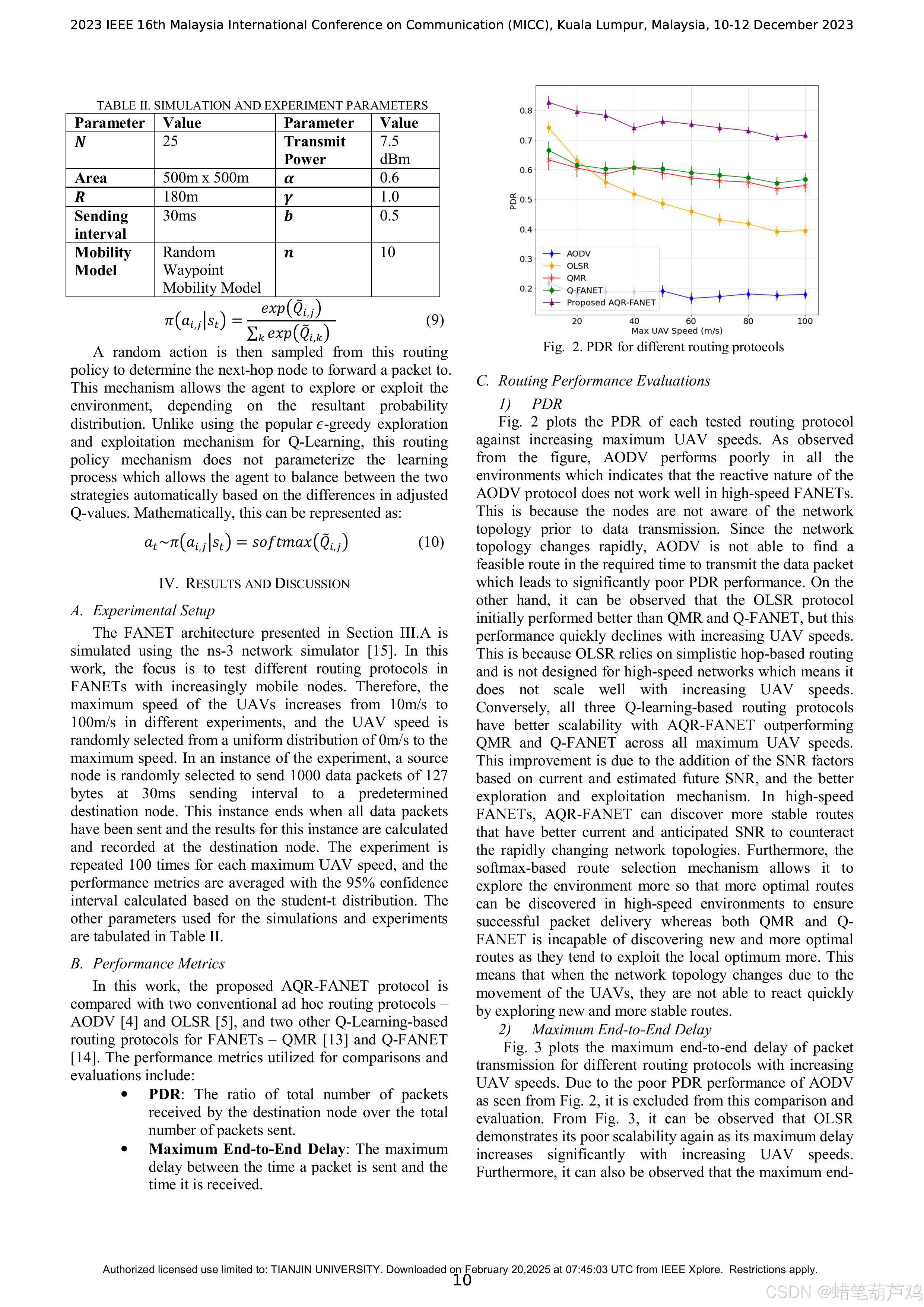 文章“AQR-FANET: An Anticipatory Q-Learning-based Routing Protocol for FANETs”（笔记）_fanets-routing ...