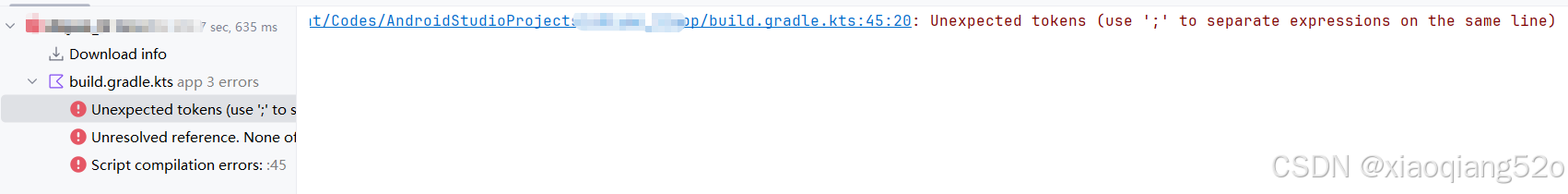 新版本Android Studio通过Gradle导入依赖包报错_unexpected tokens_settings.gradle.kts:3:21: unexpected tokens ...