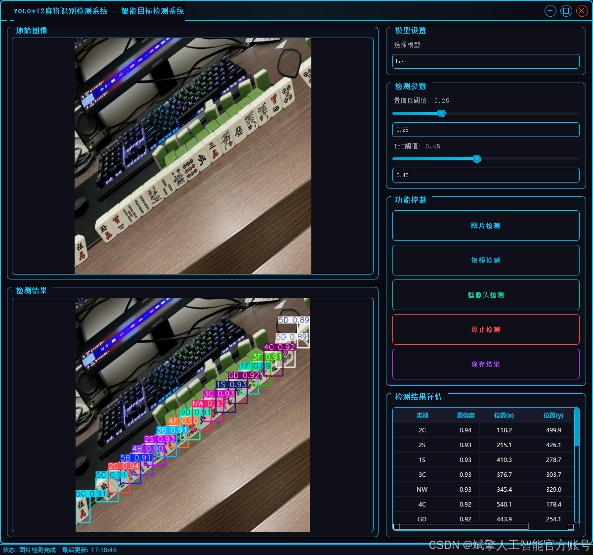 基于深度学习YOLOv12的麻将识别检测系统（YOLOv12+YOLO数据集+UI界面+登录注册界面+Python项目源码+模型）-CSDN博客